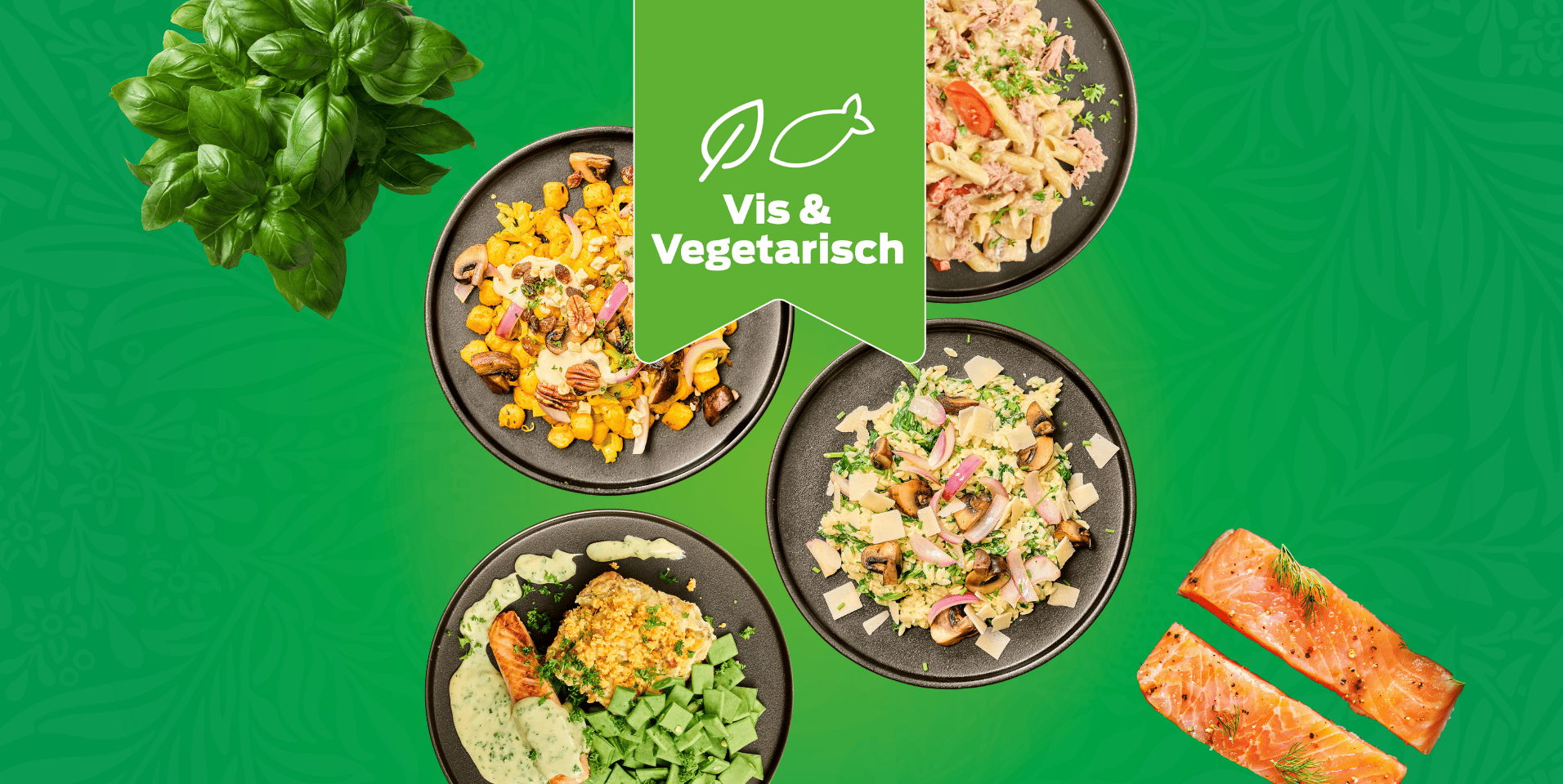 Maaltijdbox Vegetarisch & vis | Uitgekookt